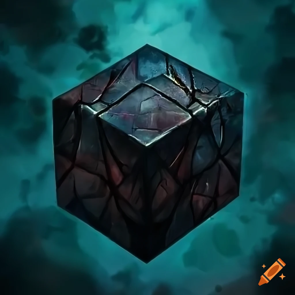 Abstract illustration of an eldritch cube on Craiyon