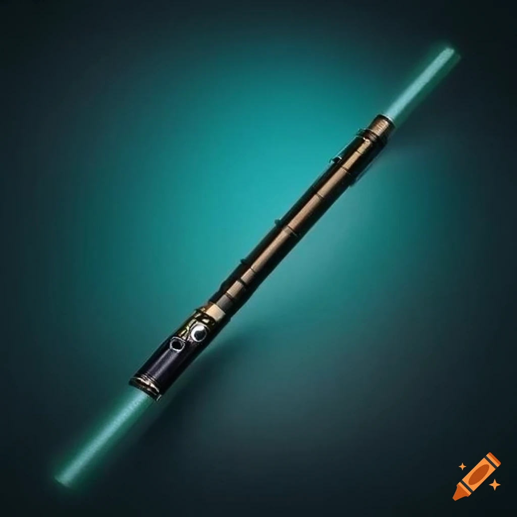 Photograph of a detailed lightsaber hilt on Craiyon