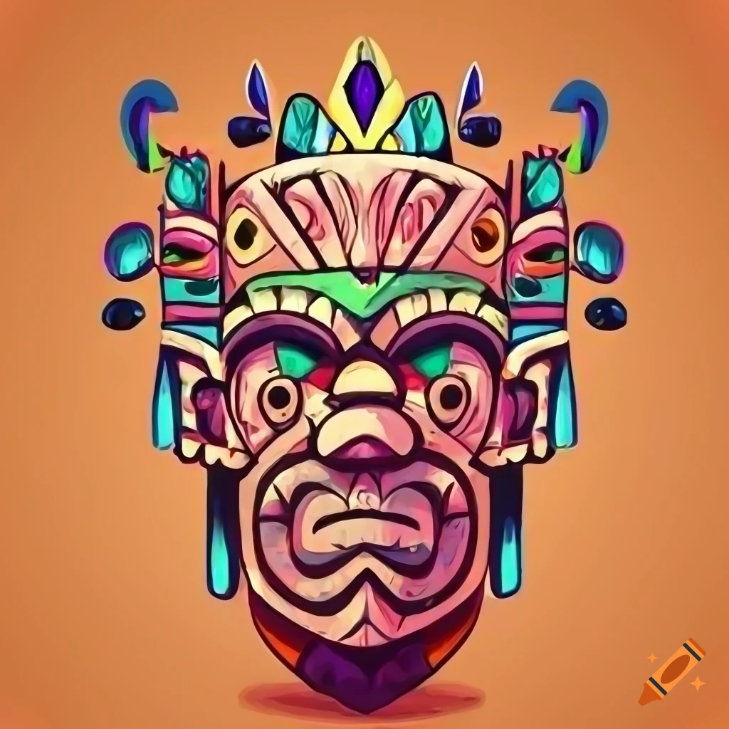 Vector art of unique mouth designs for hawaiian tiki nft collection