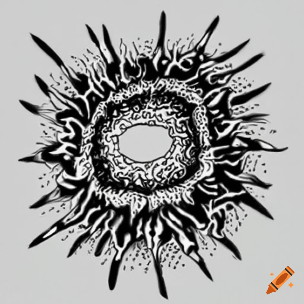 Sun explosion artwork on Craiyon