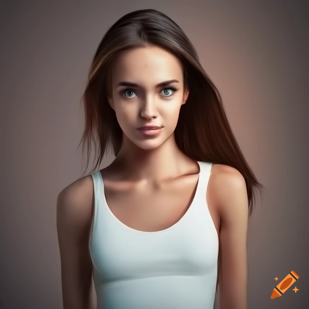 Portrait of a beautiful young woman with a slight smile