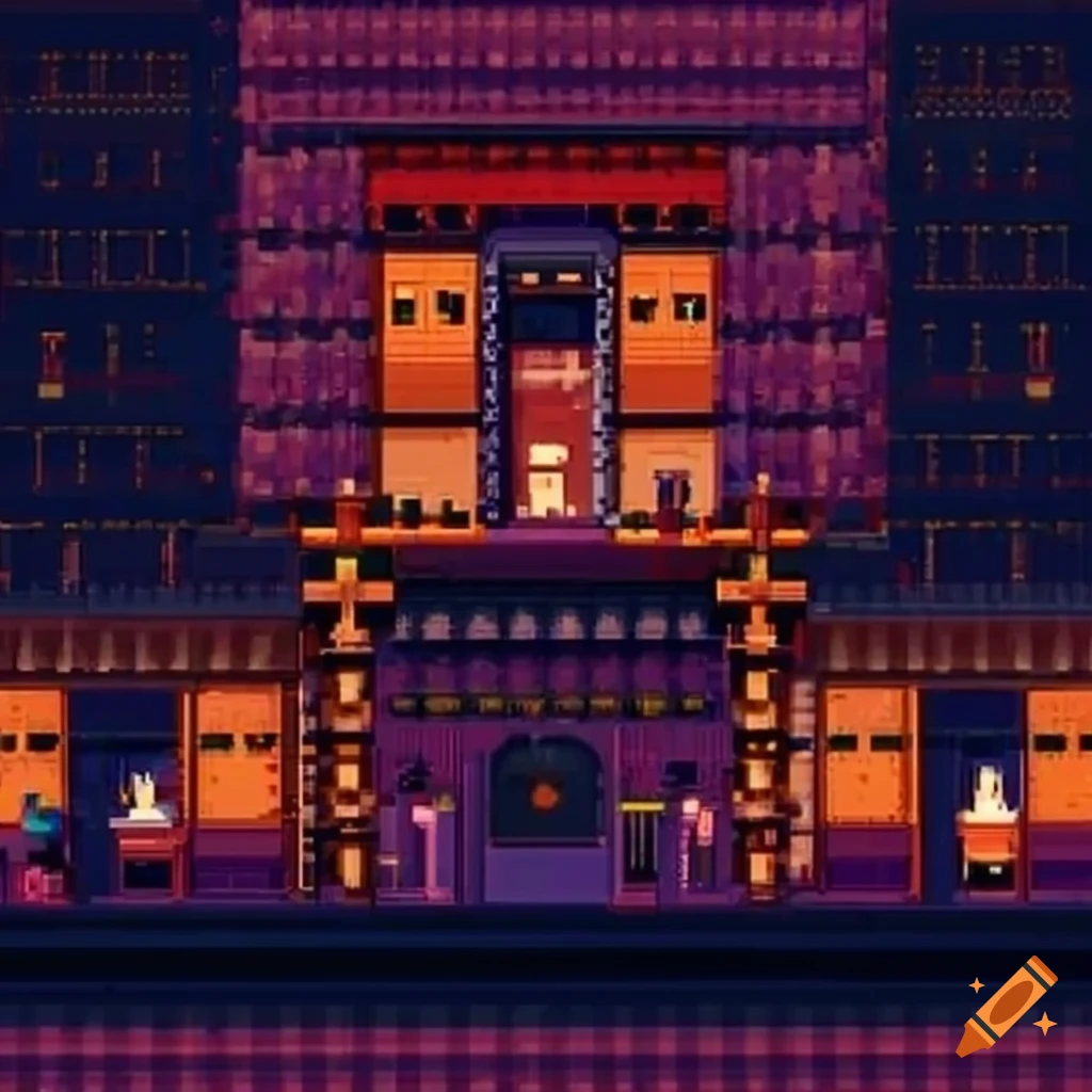 Pixel art representation of a kingdom on Craiyon