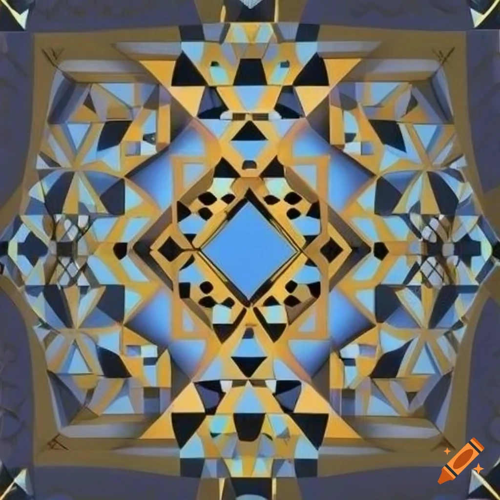 Surreal Penrose paradox artwork by Victor Vasarely on Craiyon