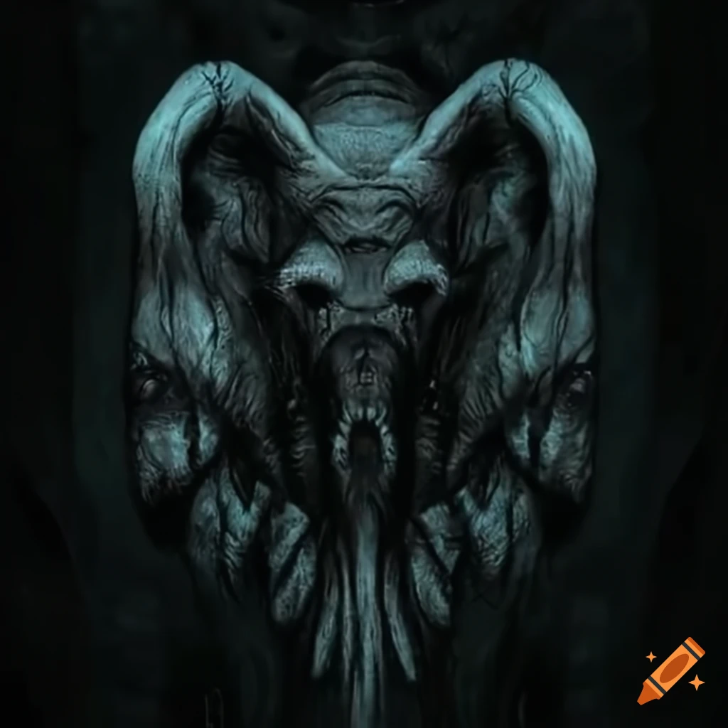 Surreal digital art of a mastodon shadow