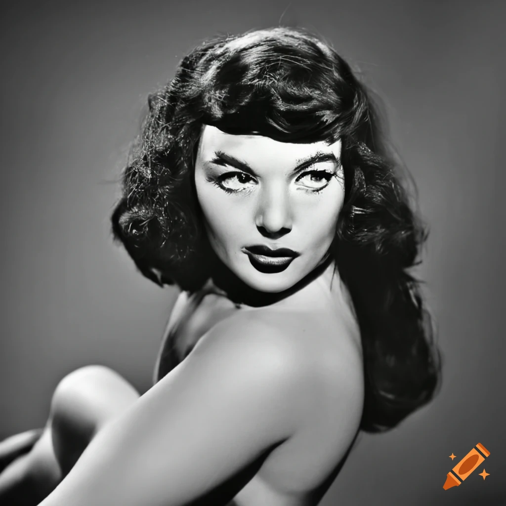Bettie Page A Charming Vintage Model In Black And White On Craiyon