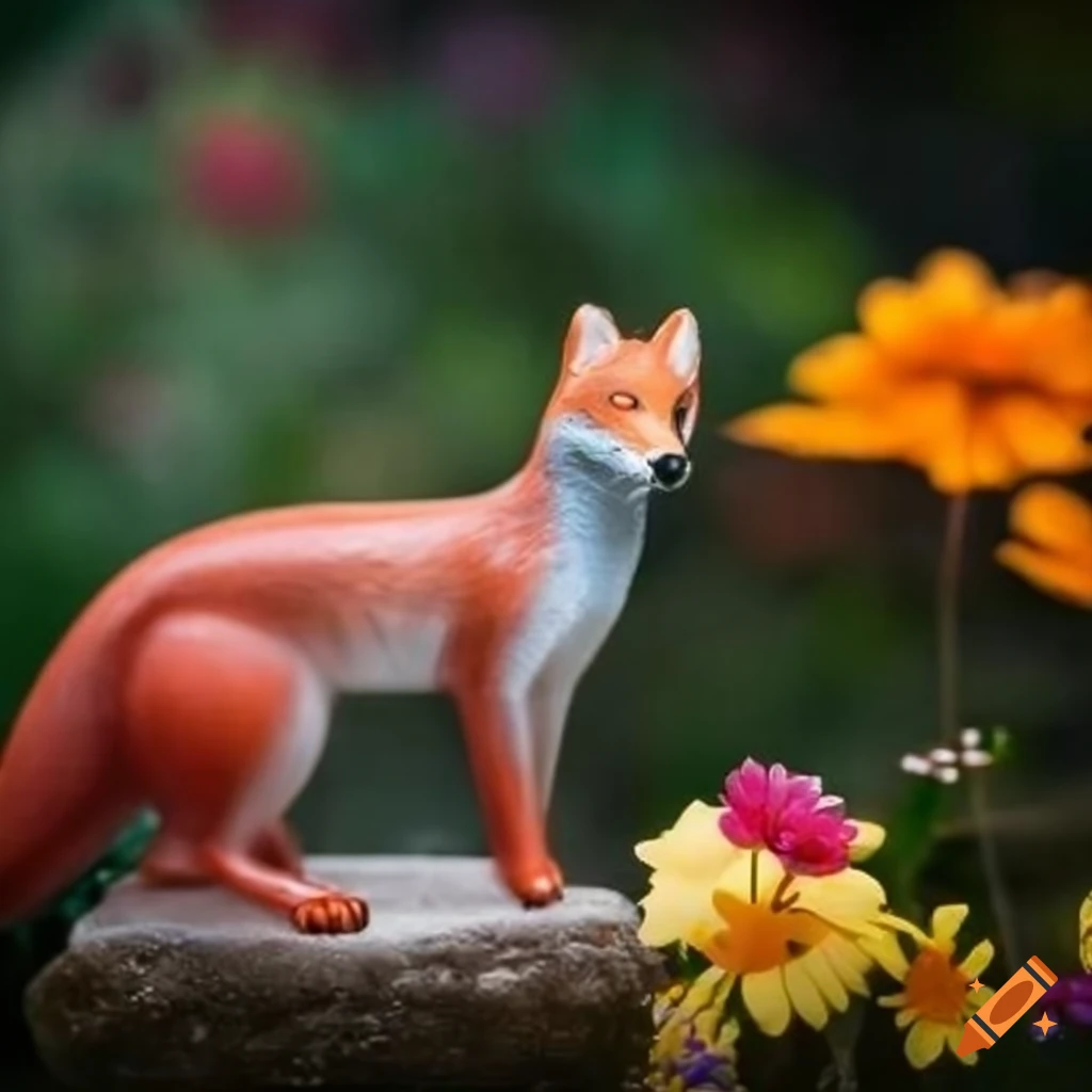 Gummi sculpture of a fox made of gummies on Craiyon