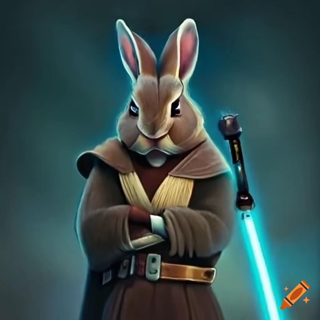 Jedi rabbit on Craiyon