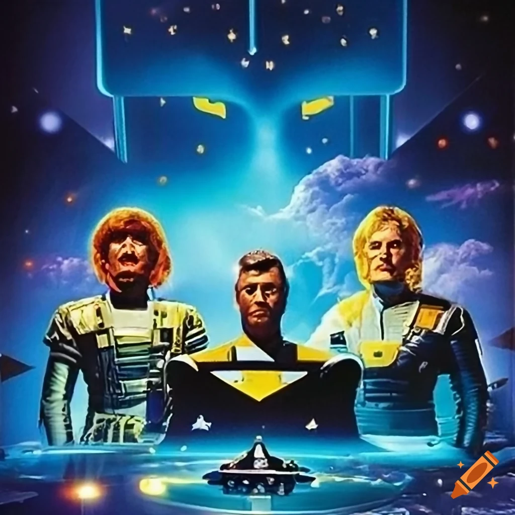 Poster of a 1970s utopian science fiction movie on Craiyon