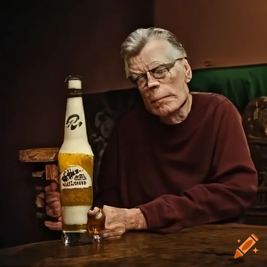 Stephen king smoking a cigarette