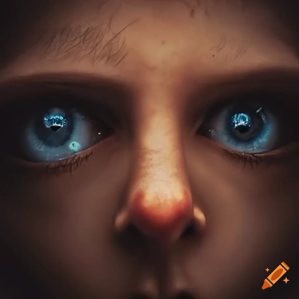 Artistic perspective of a person's eye reflecting their life on Craiyon