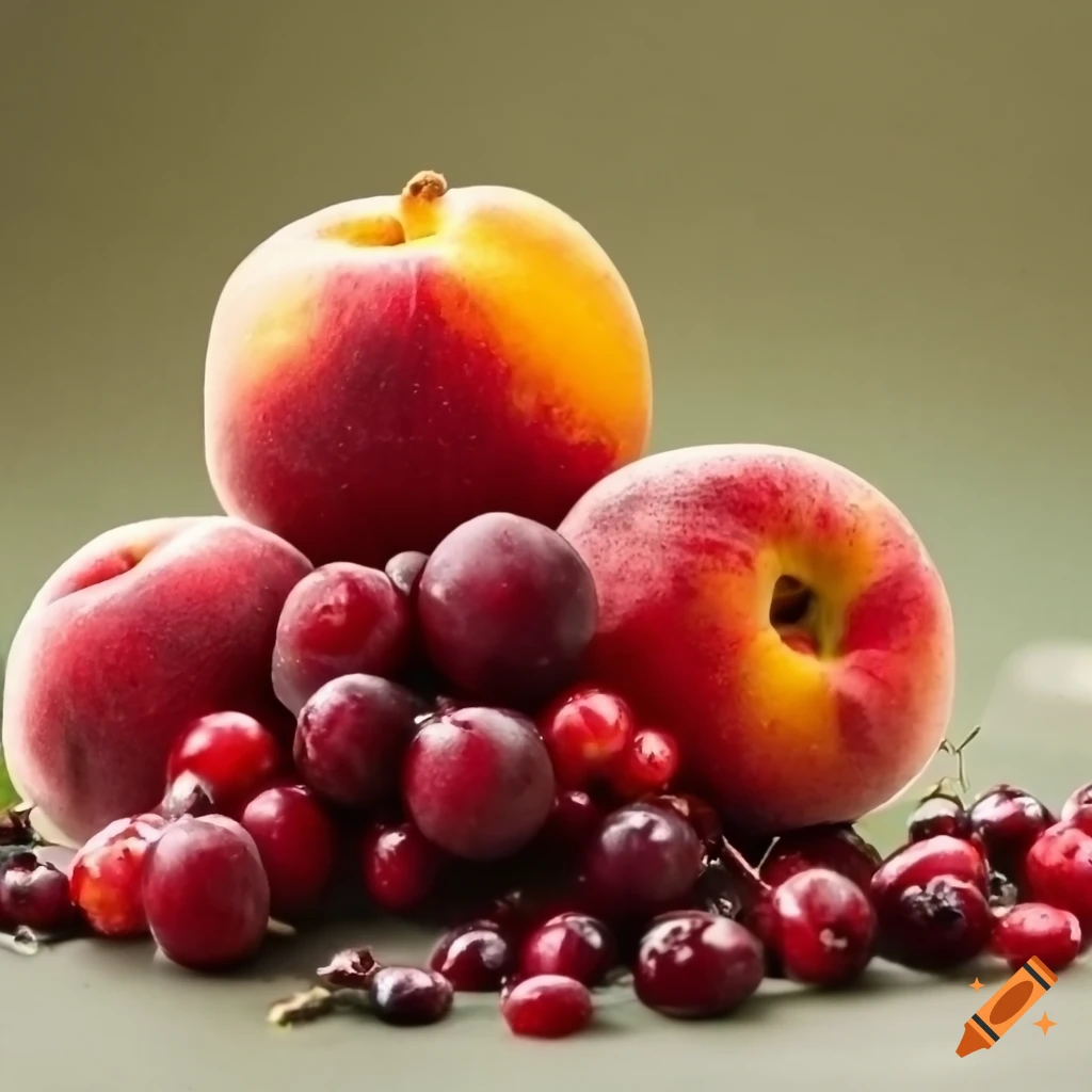 Ripe peaches on Craiyon