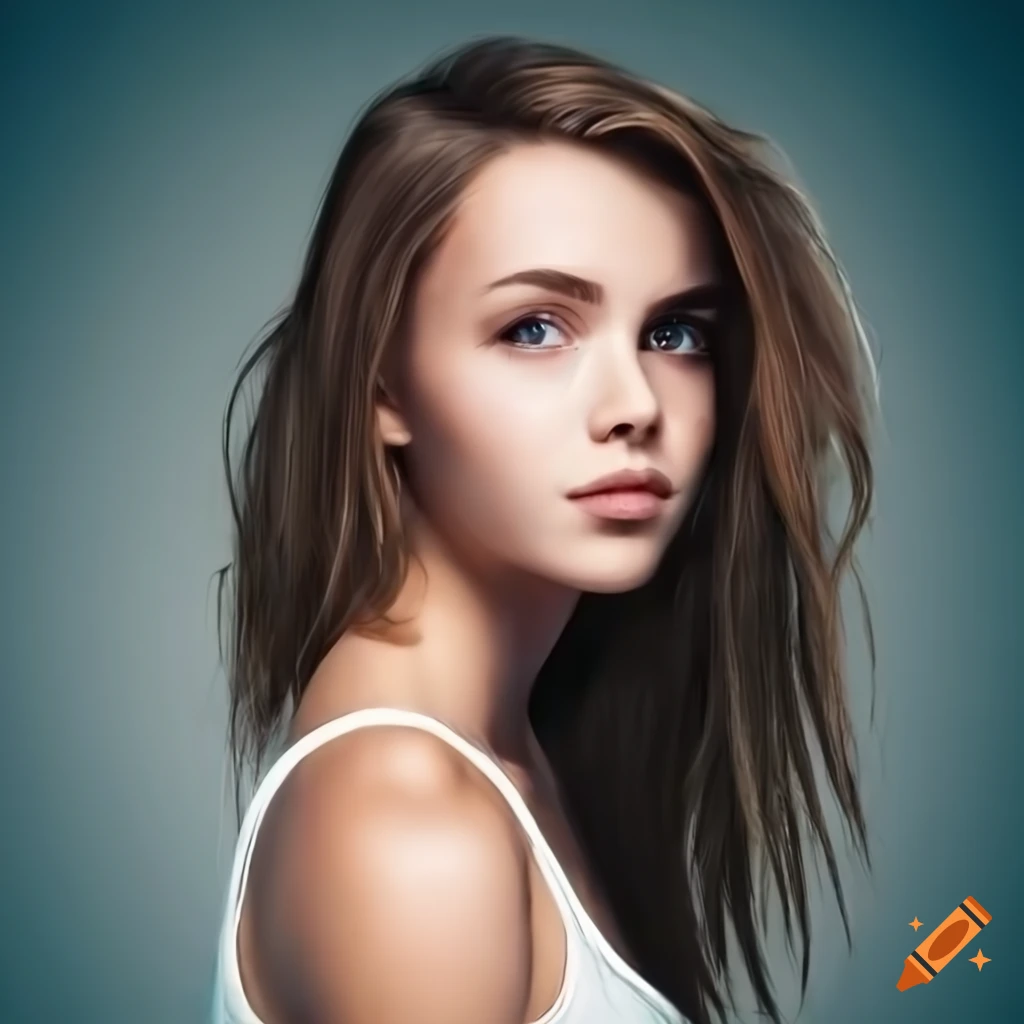 Portrait of a beautiful young woman with a slight smile