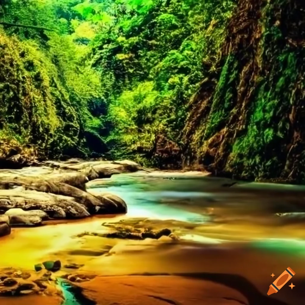 Beautiful brazilian river landscape