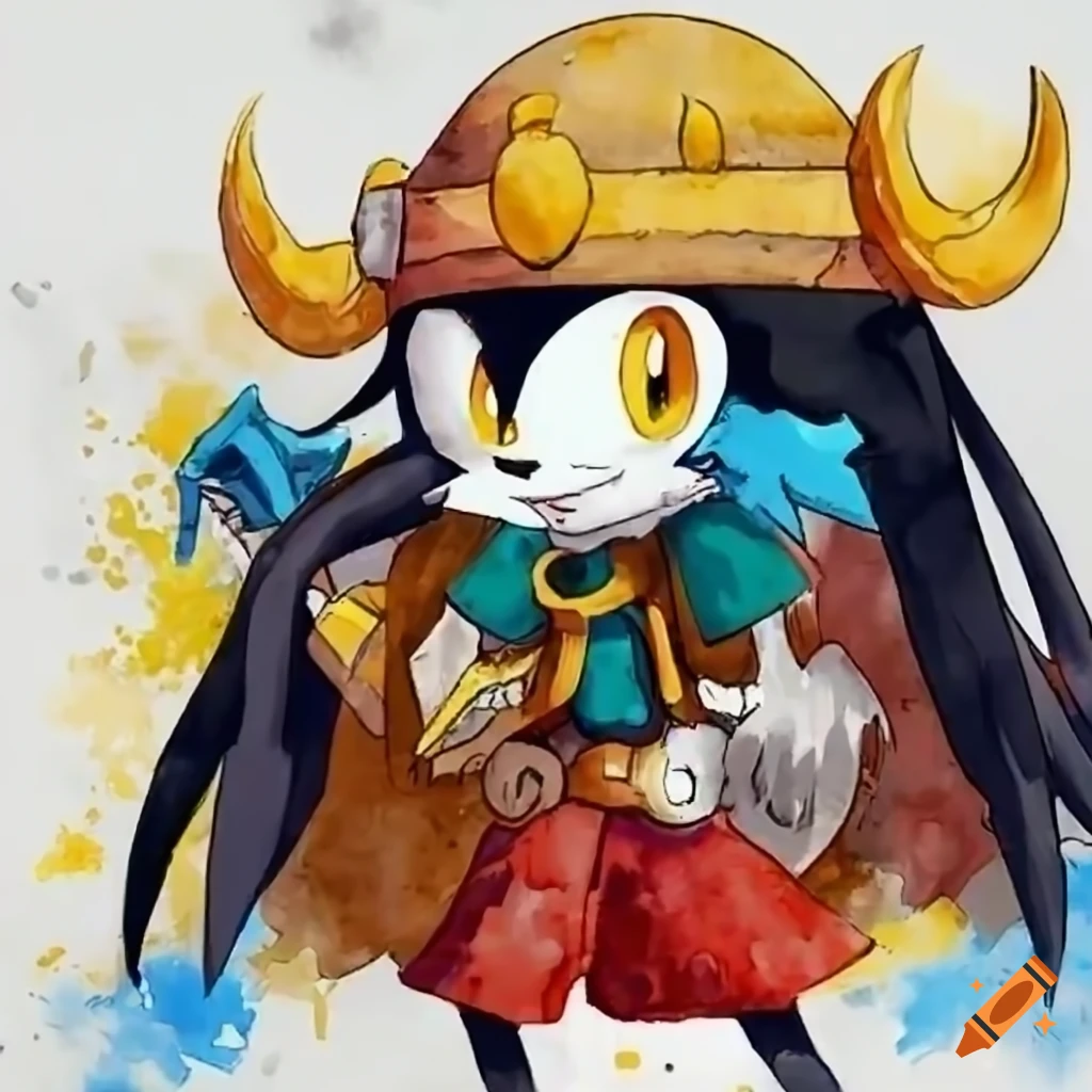 Klonoa cosplay as viking captain posing heroically