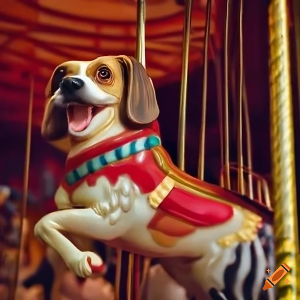 Dogs carousel at the circus