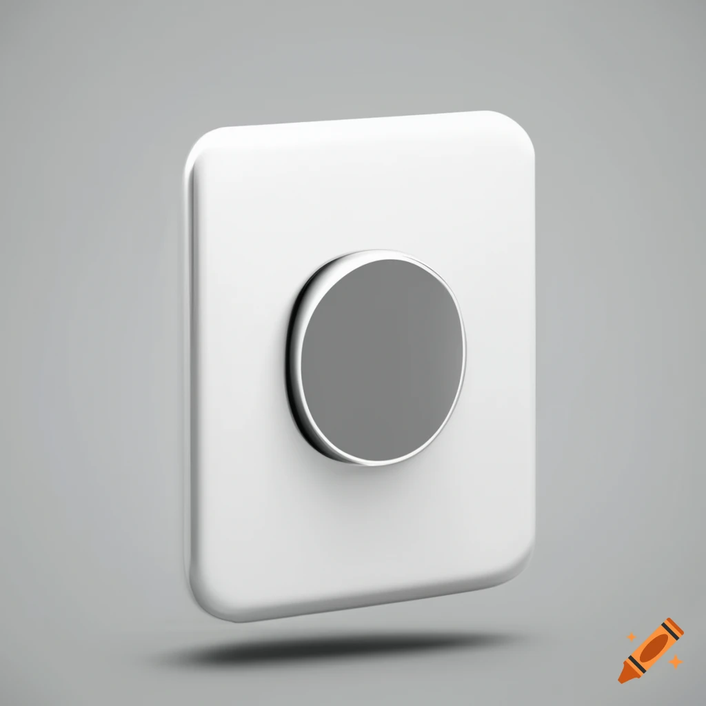 White blank 3d button