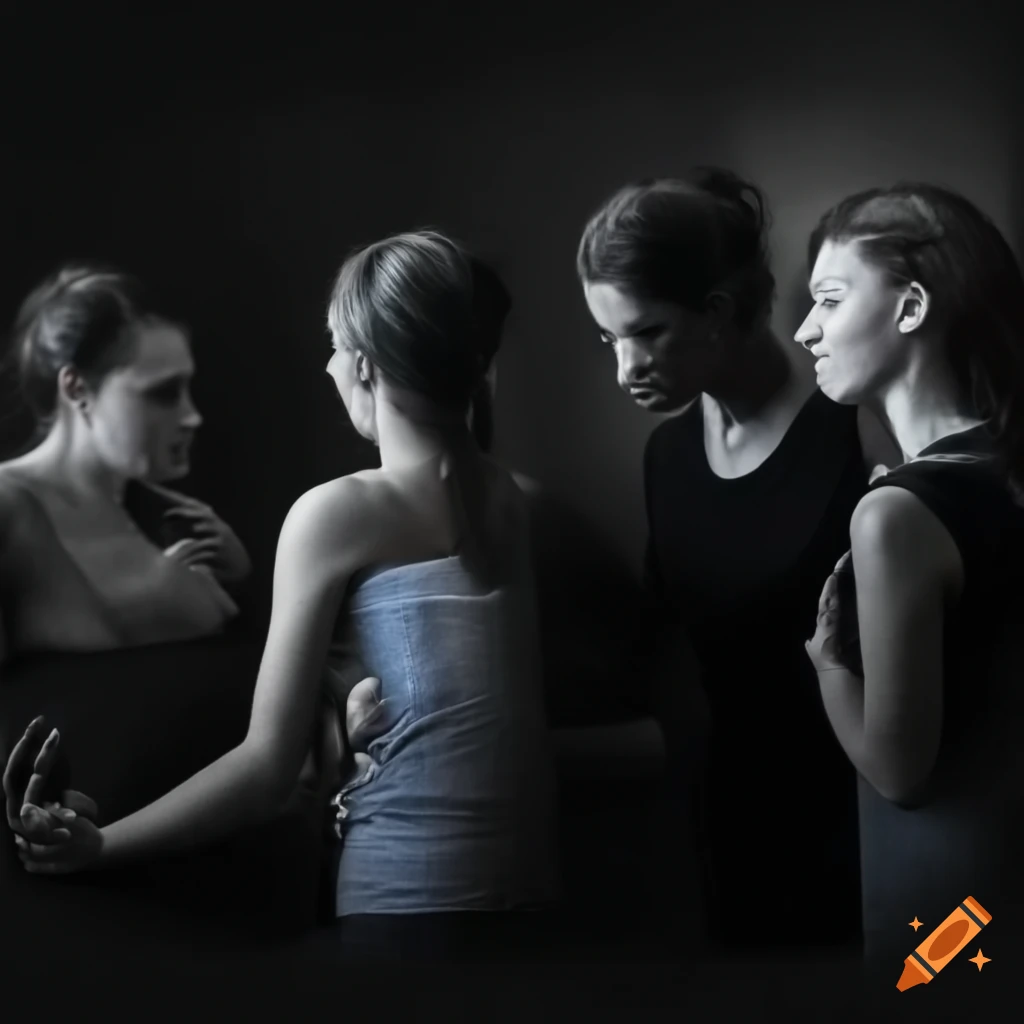 Group of friends having a serious discussion on Craiyon