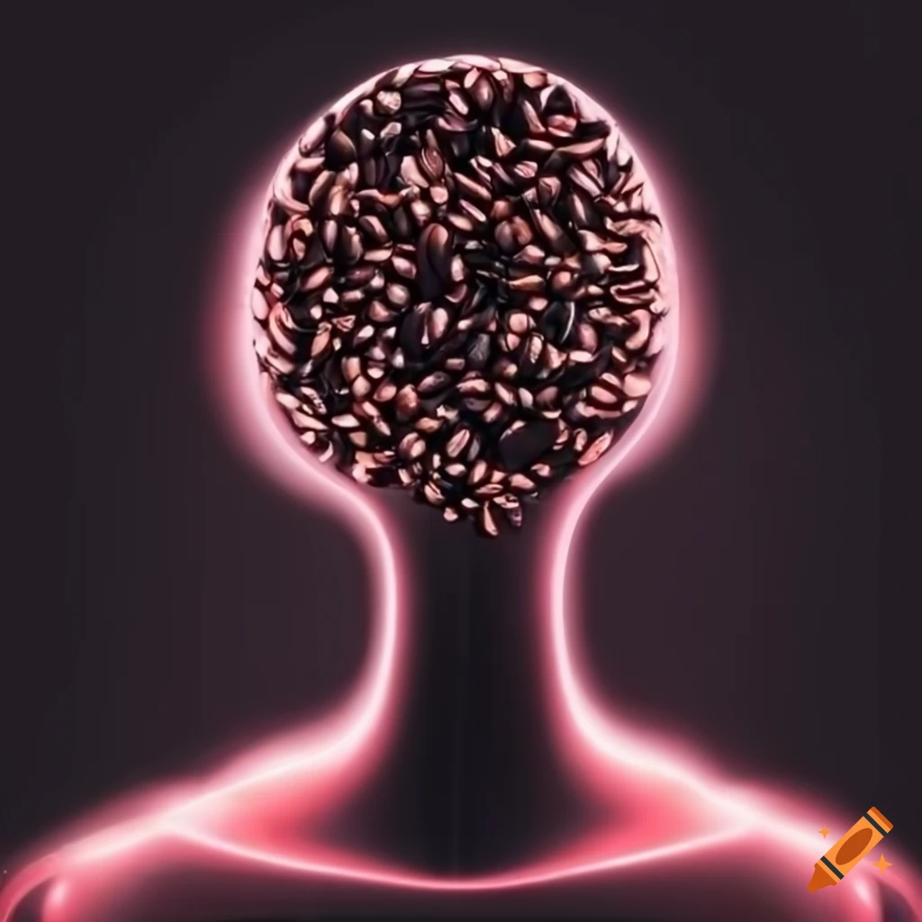 Neon effect seed on black background