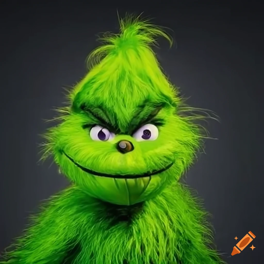 Grinch depicted as a lovable Muppet on Craiyon
