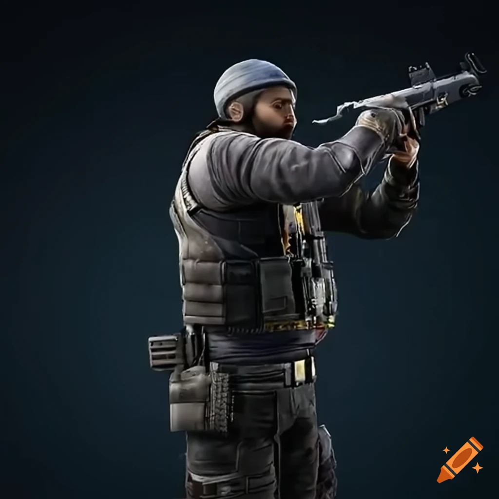 Rainbow six siege maverick holding a gun