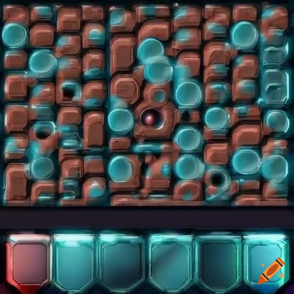 2d tiles of metroid tourian bubble level on Craiyon