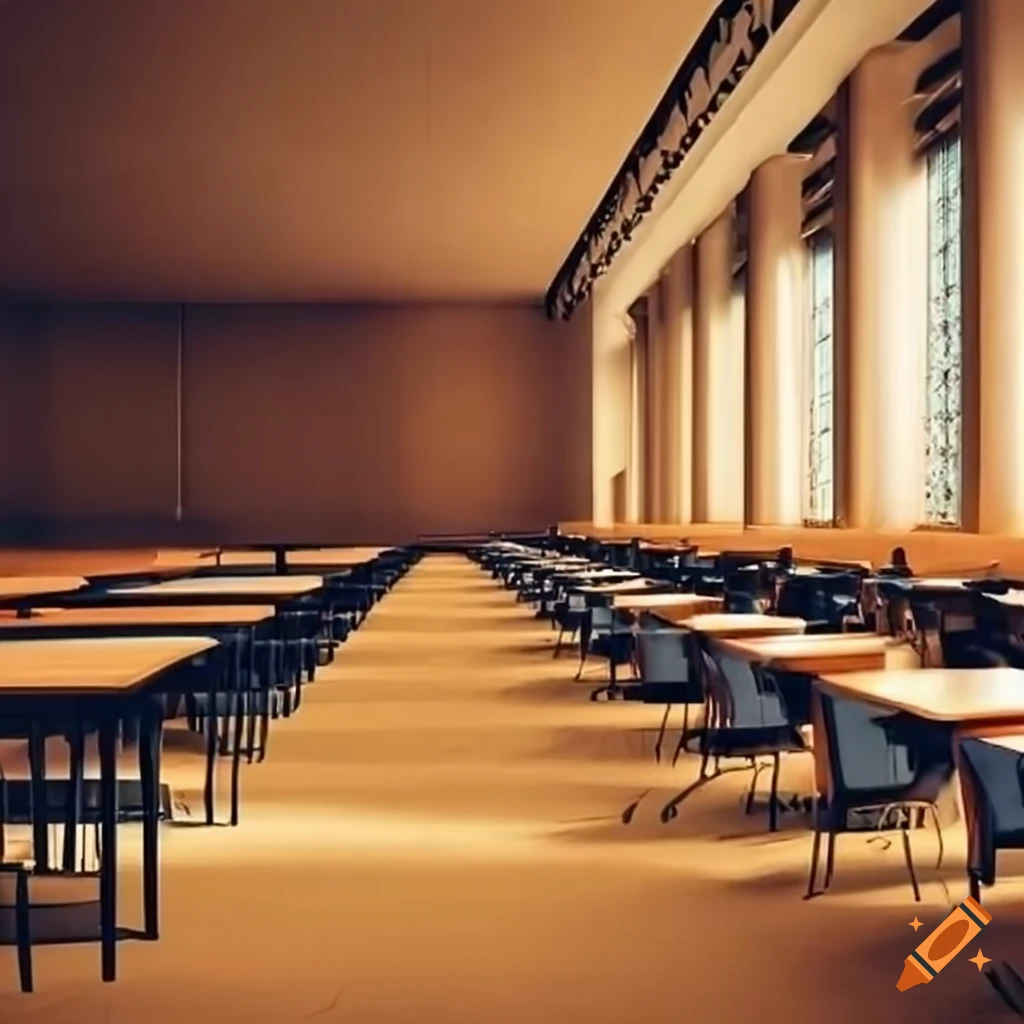 Cafeteria scene at the university