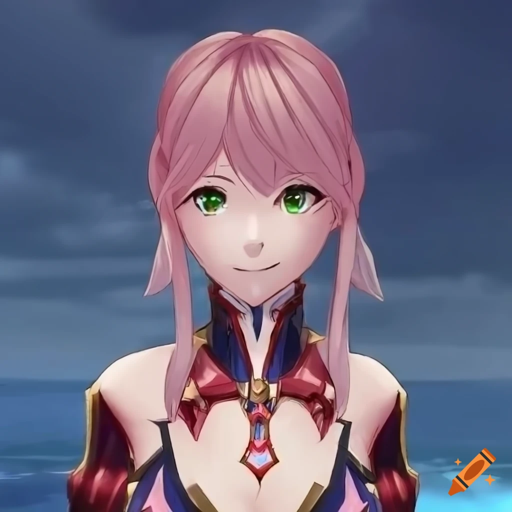 Character design of a waifu from xenoblade chronicles on Craiyon