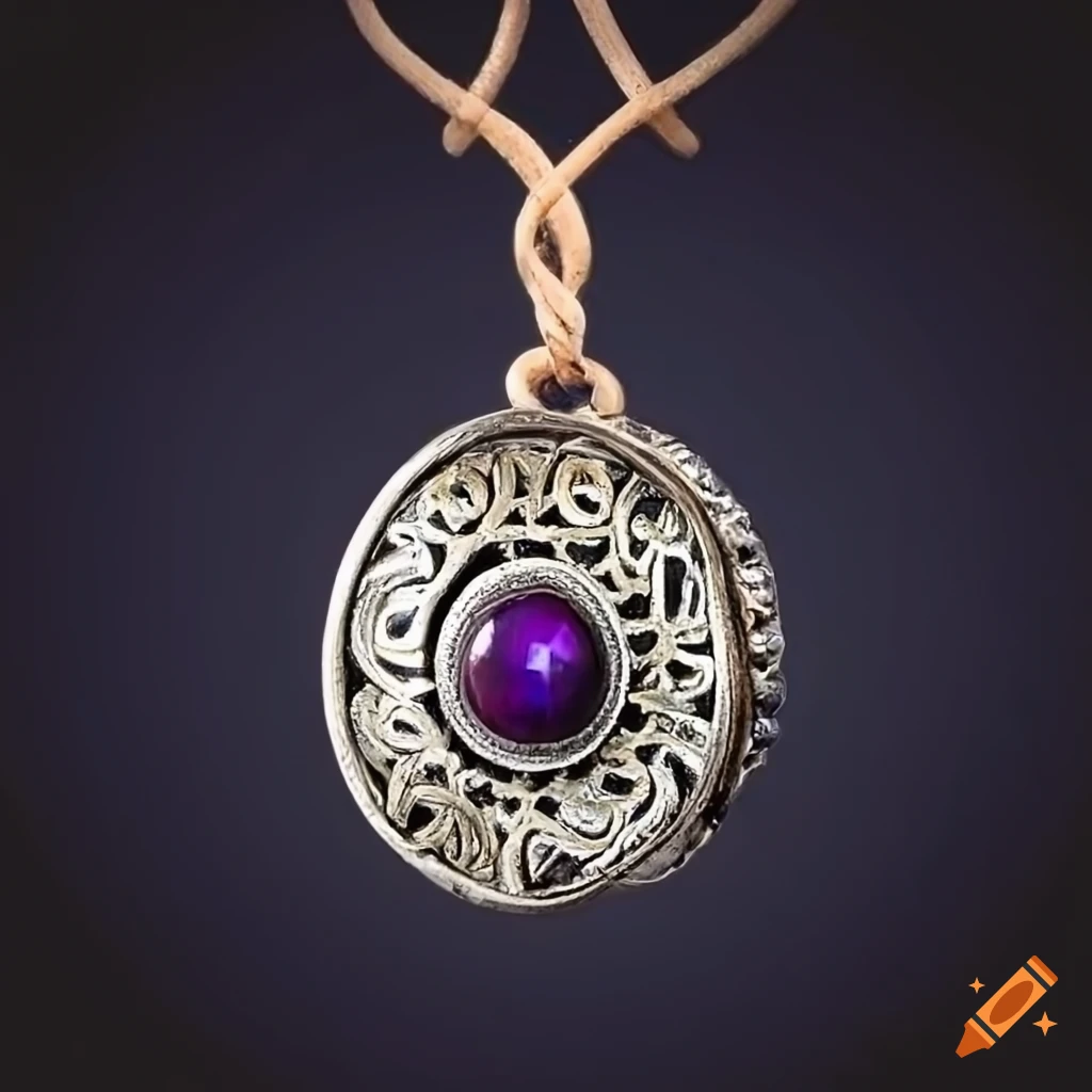 Fantasy necklace with wing talisman on Craiyon