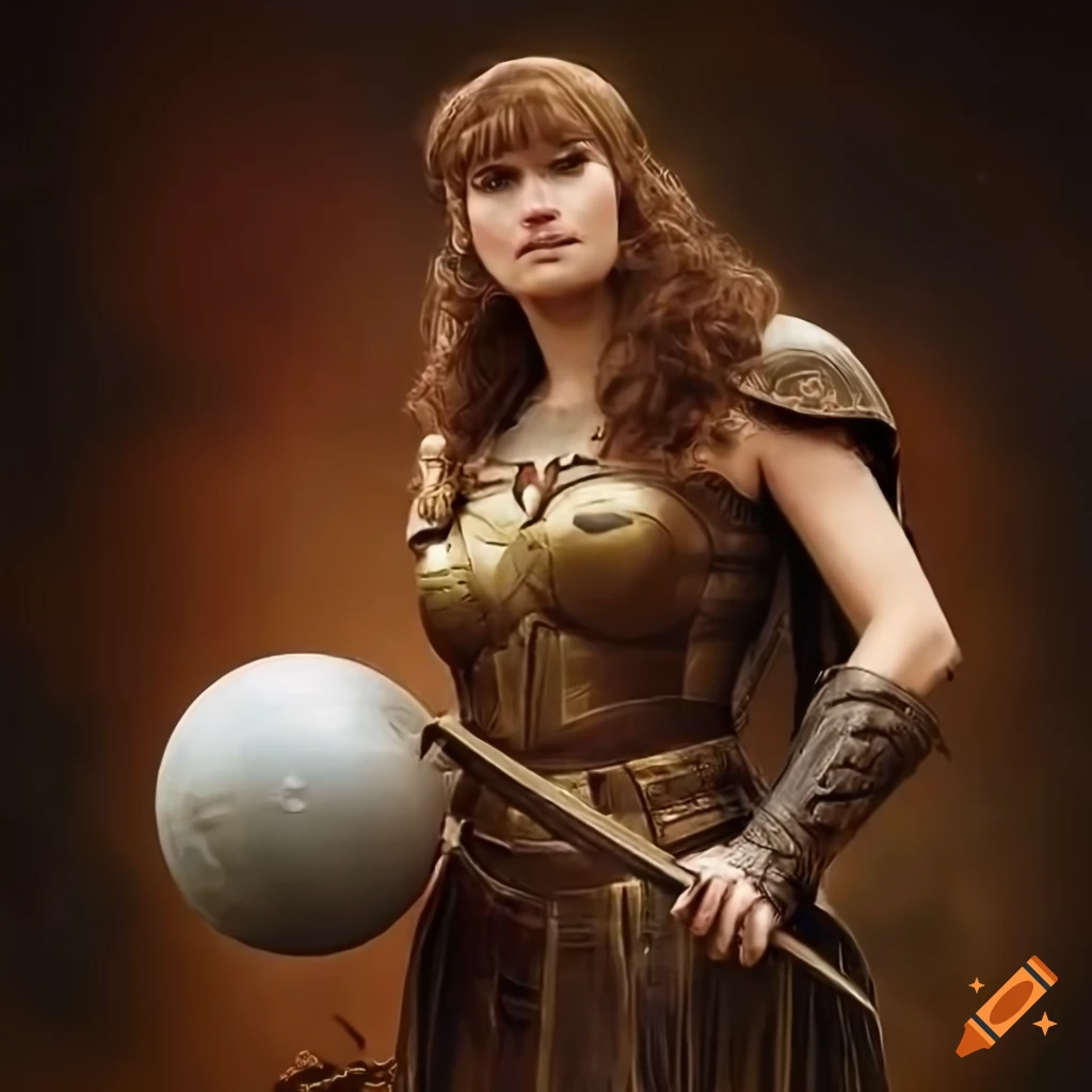 Propaganda poster of a steampunk valkyrie with a baseball bat on Craiyon