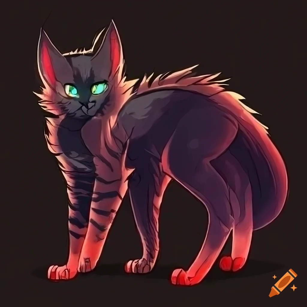 A mythical pokemon based on a striped grey ragdoll cat with wings on a ...