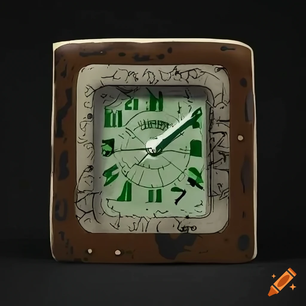 Green cube with a white outline and one eye in space on Craiyon