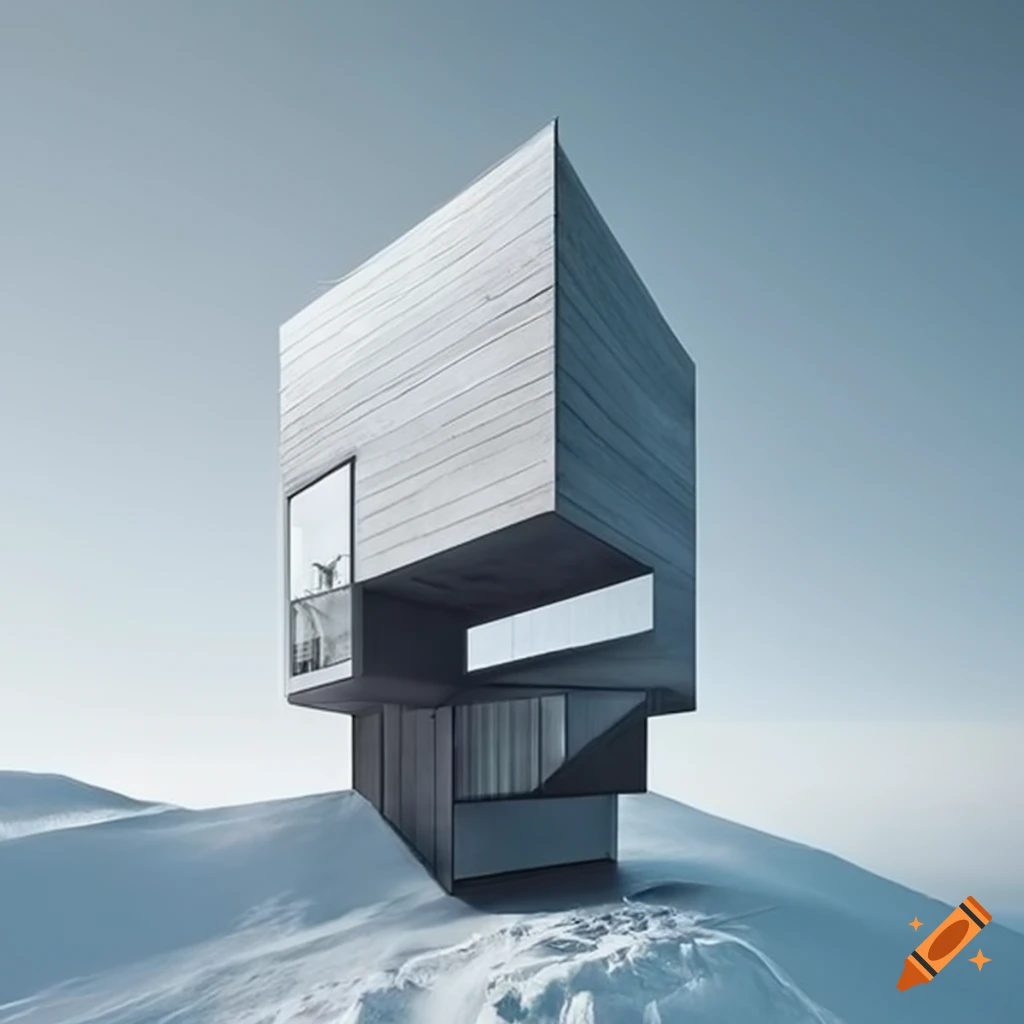Norwegian minimalist tower cabin architecture on Craiyon
