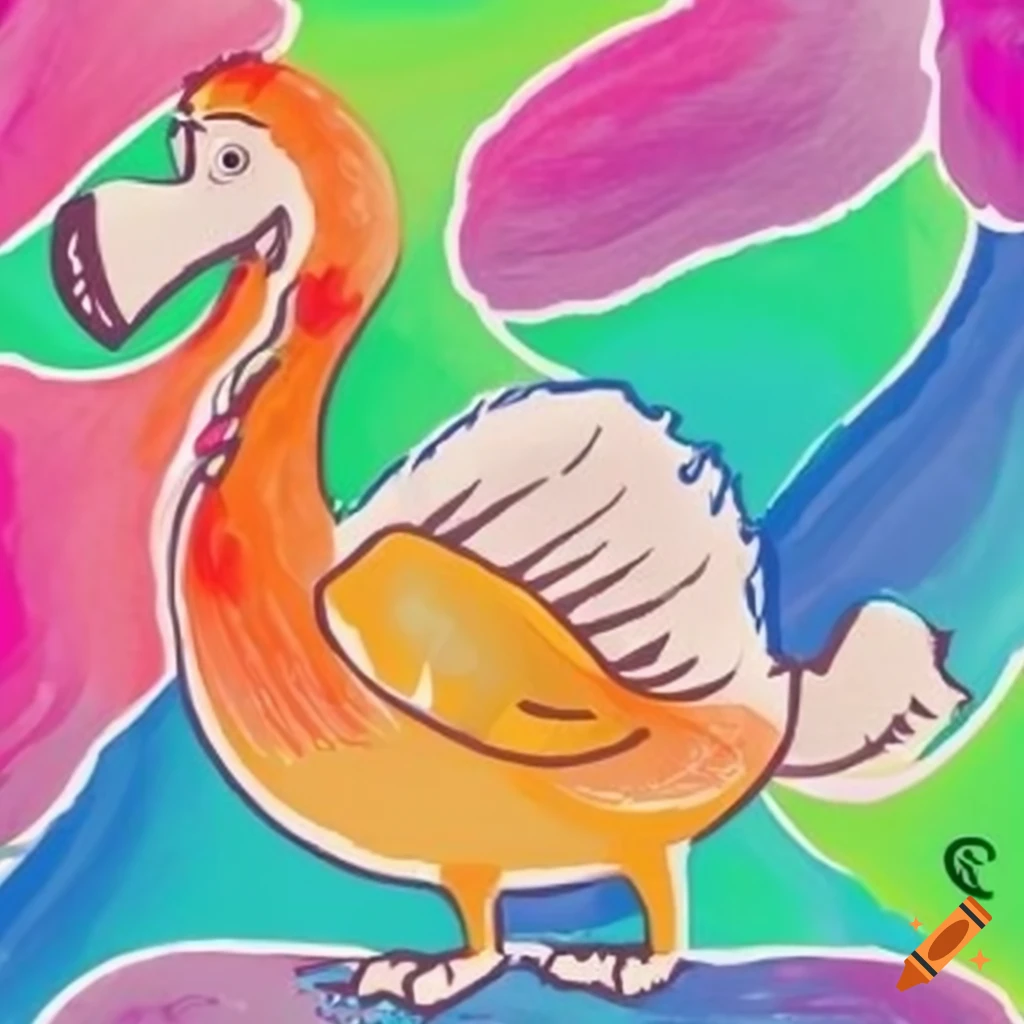 Minimalist dodo bird logo design