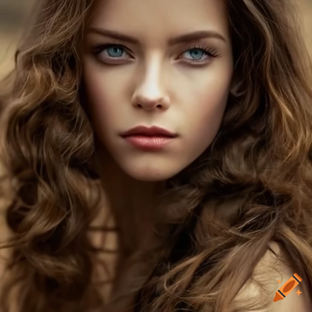 Portrait of a stoic european woman