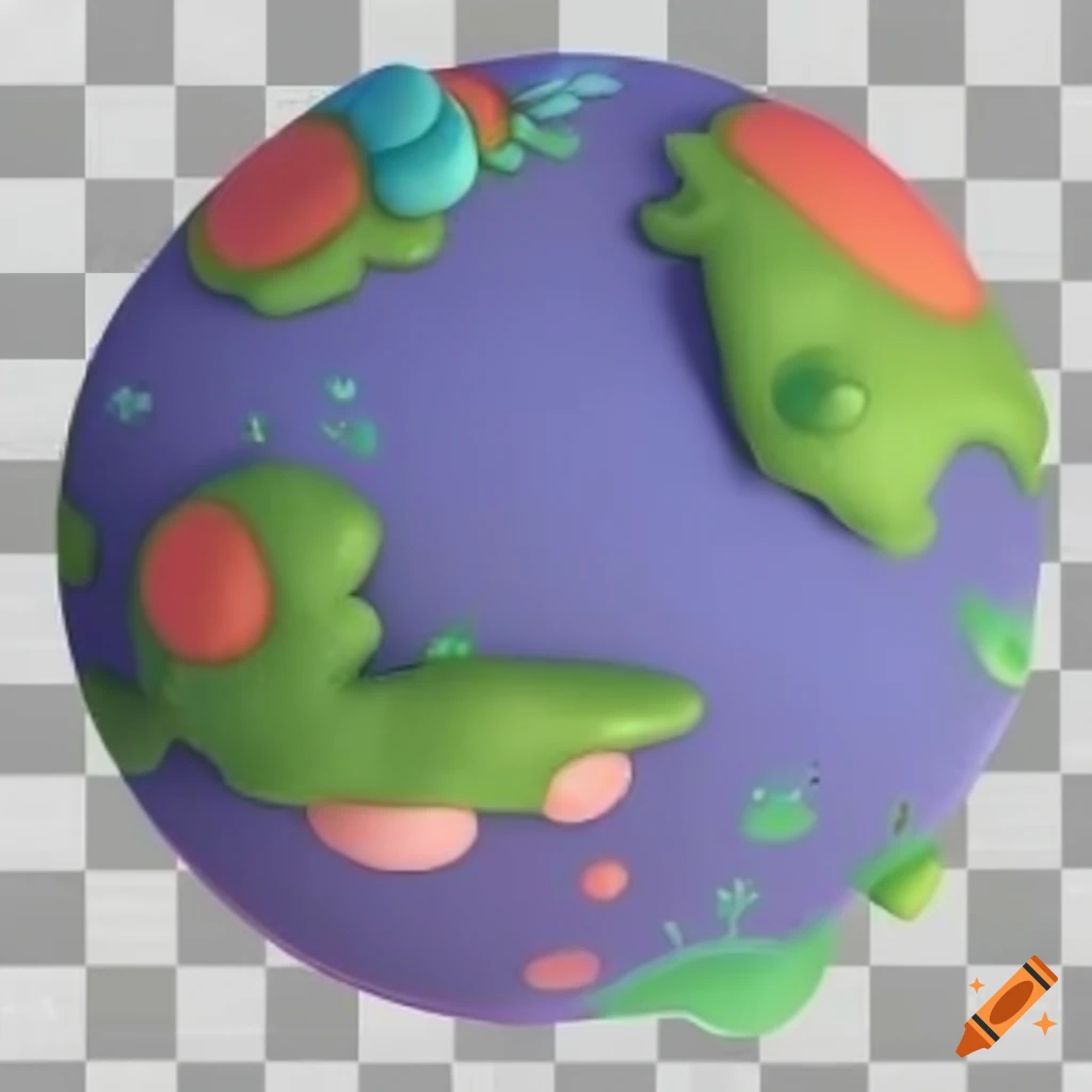 3d cute planet png on Craiyon