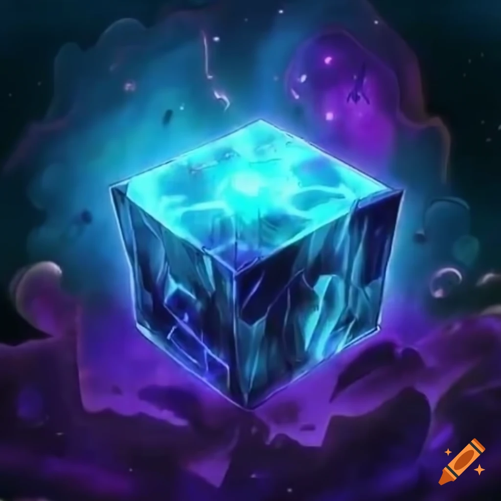 Image of a mysterious cube from yu-gi-oh on Craiyon