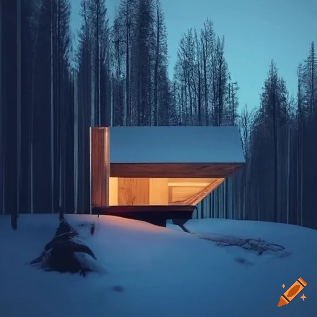 Minimalist tower cabin architecture on Craiyon