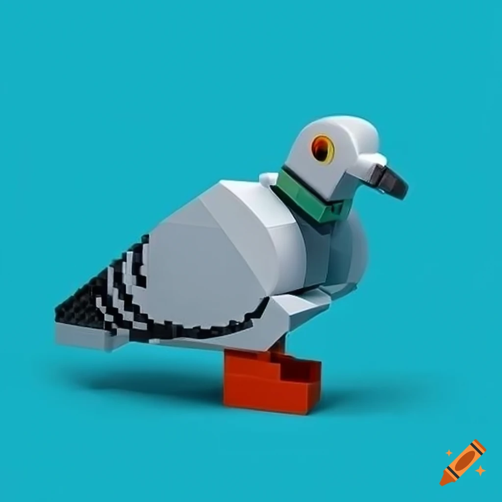 Lego set of a pigeon on Craiyon