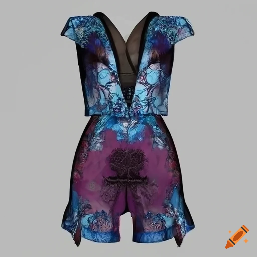 Ultra-short fit-and-flare playsuit design on Craiyon