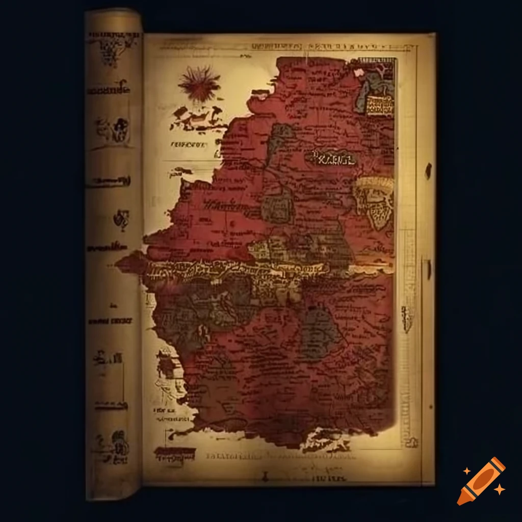 Map of the kingdom of king arthur on Craiyon