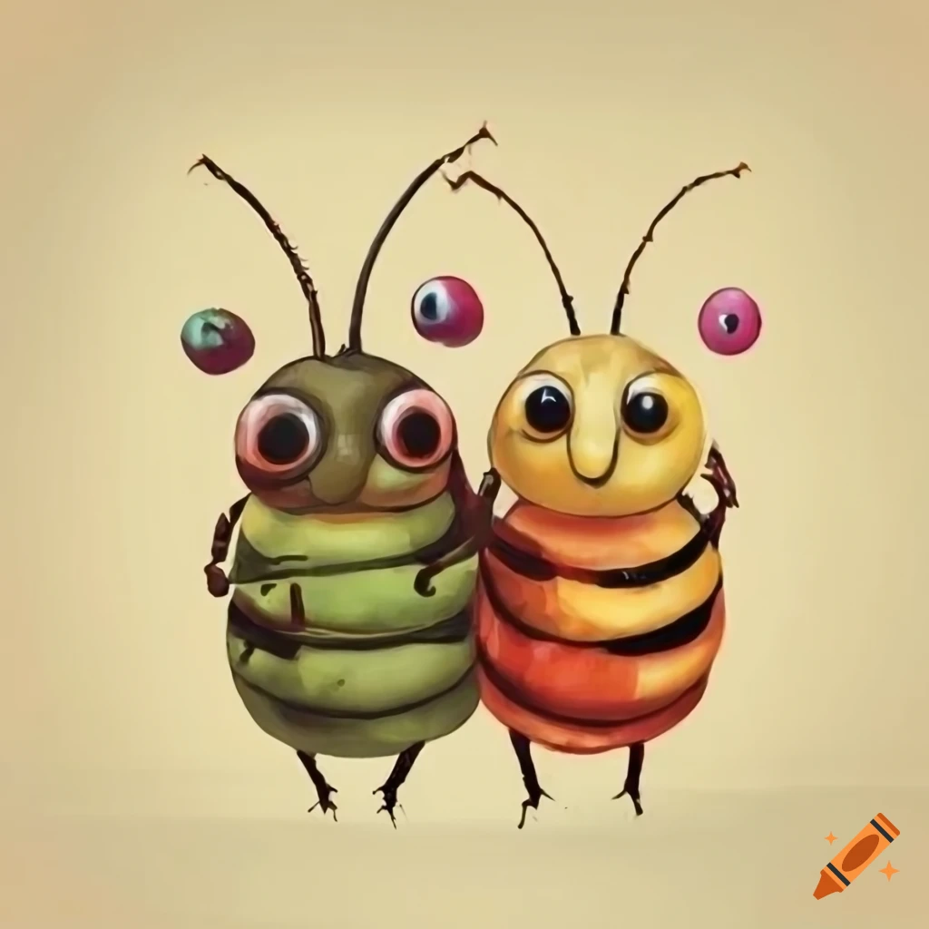 Cute cartoonish aphid on Craiyon