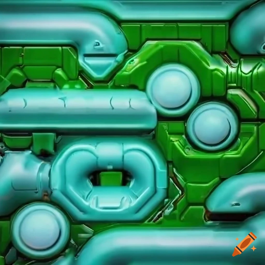 Realistic 2D pipe tiles from Metroid Dread game on Craiyon