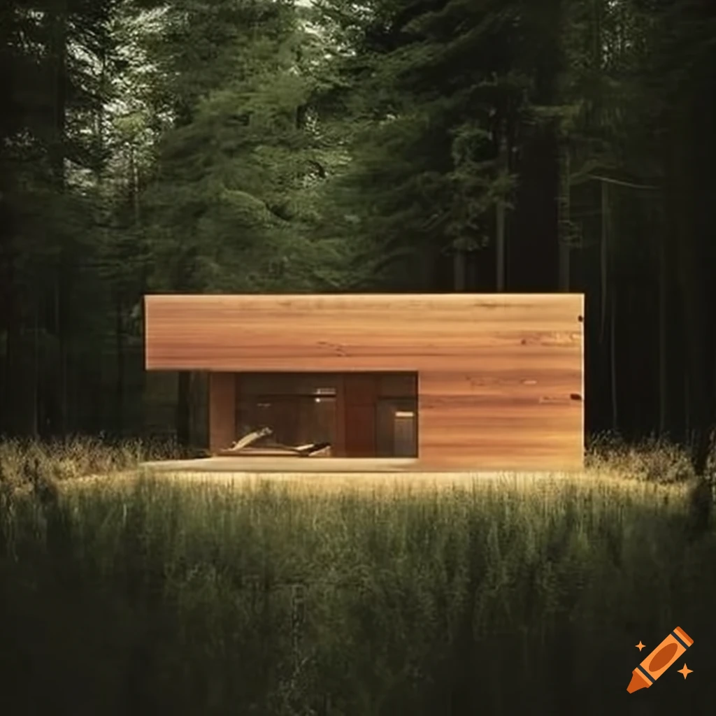 Zen minimalist cabin architecture