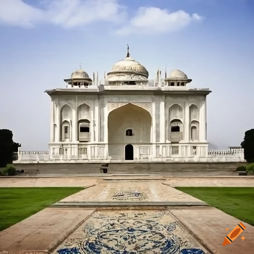 Front view of Mughal Mahal White House Whitemarsh Lynnewood on Craiyon