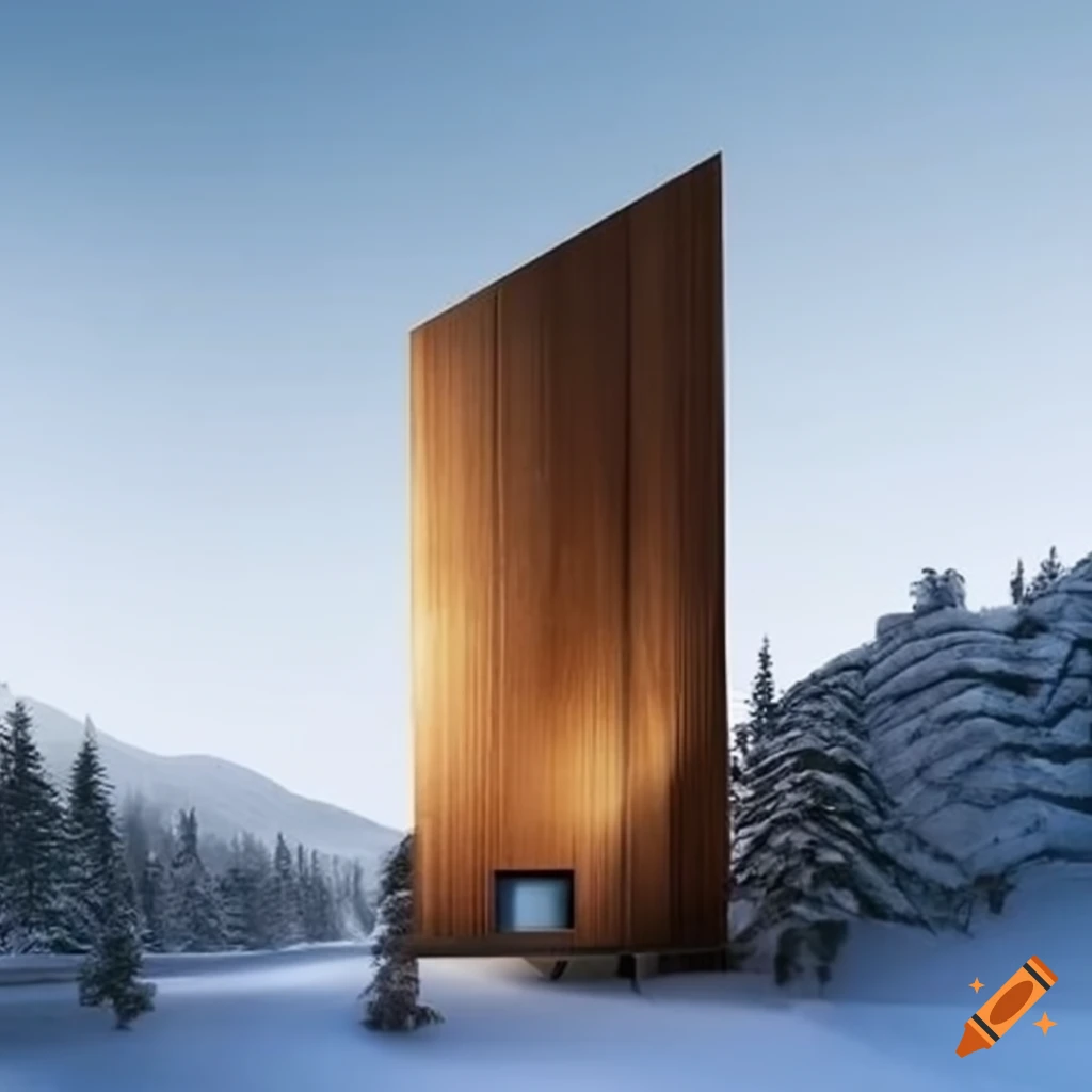 Minimalist tower cabin architecture on Craiyon