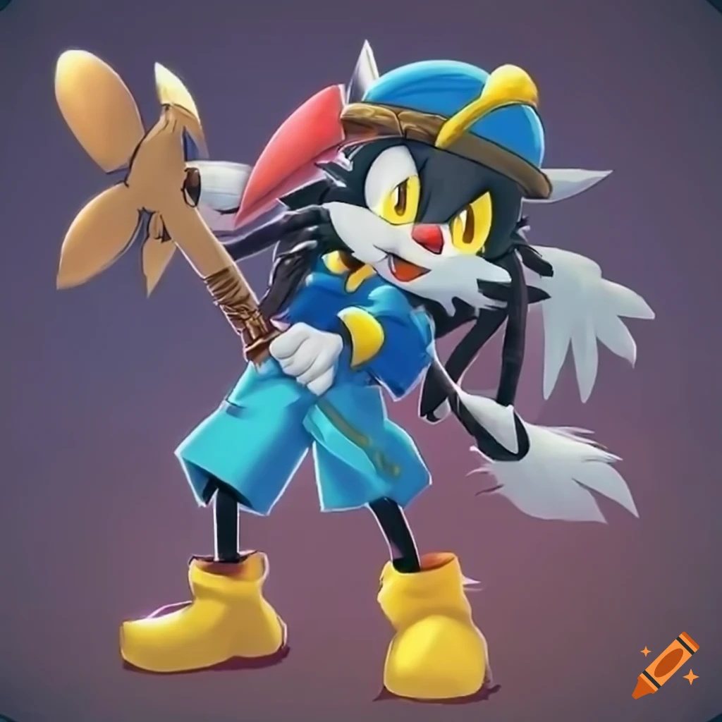 Klonoa Viking cosplay striking a heroic pose on Craiyon