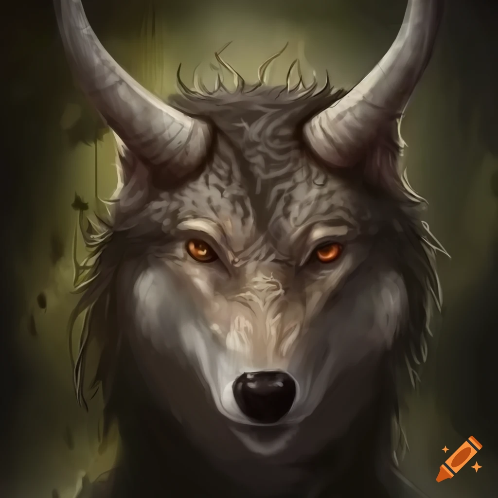 Mythical creature in a magical forest on Craiyon