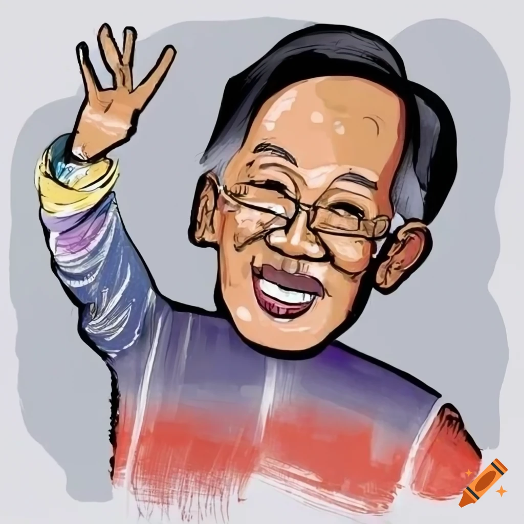 Cartoon depiction of Dato Seri Anwar Ibrahim on Craiyon