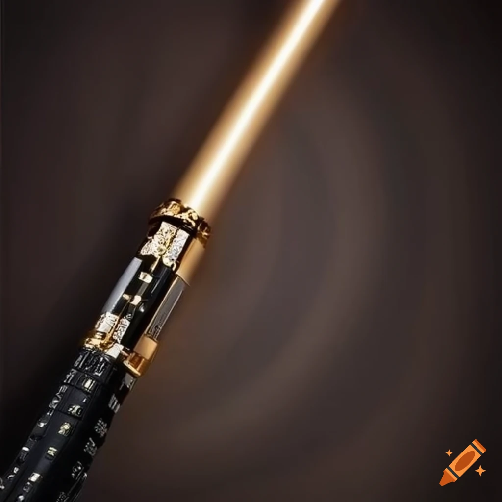 Luxurious gold and platinum lightsabers on Craiyon
