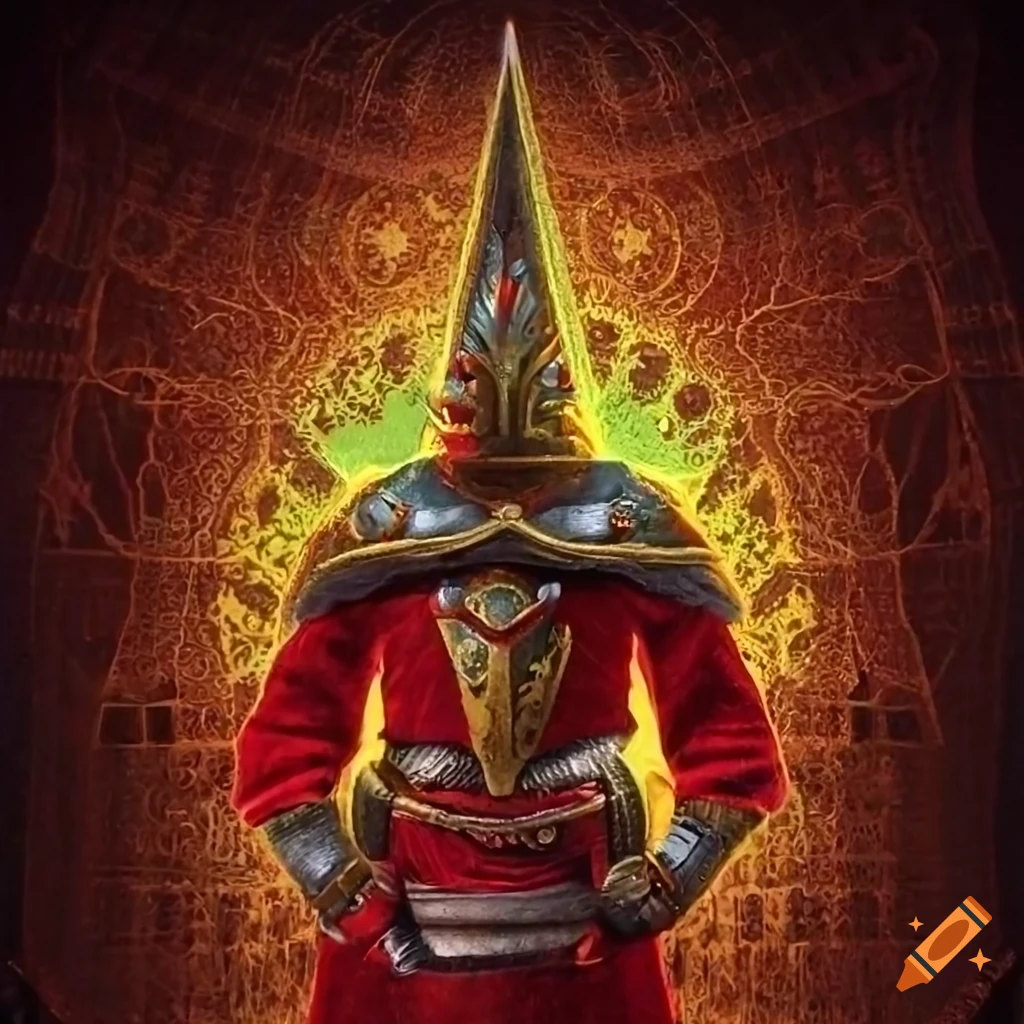 Image of Conquistador Dillon E.T. wearing a vibrant and symbolic ...